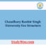 CRSU Fee Structure 2025: Chaudhary Ranbir Singh University UG | PG
