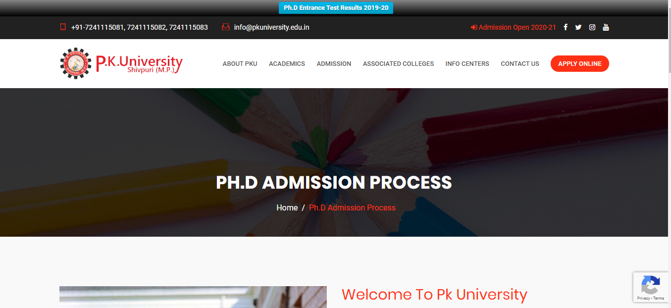 PK University Admission 2026 | UG & PG Courses, Last Date, Fees