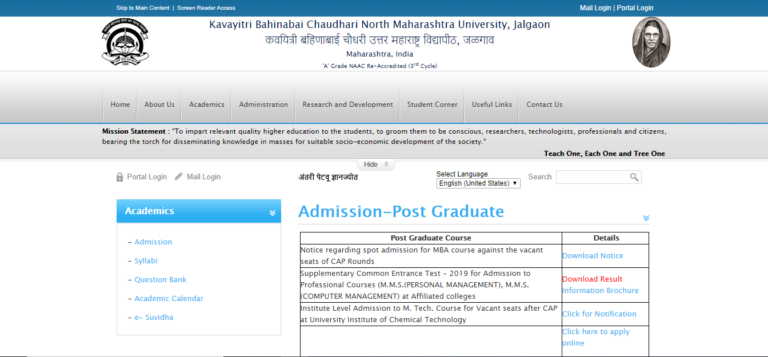 North Maharashtra University (NMU) Admission 2026 | Courses ...