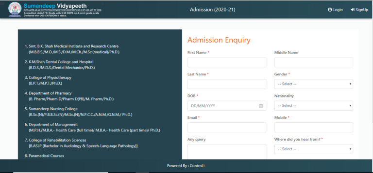 SVU Admission 2026 Sumandeep Vidyapeeth University